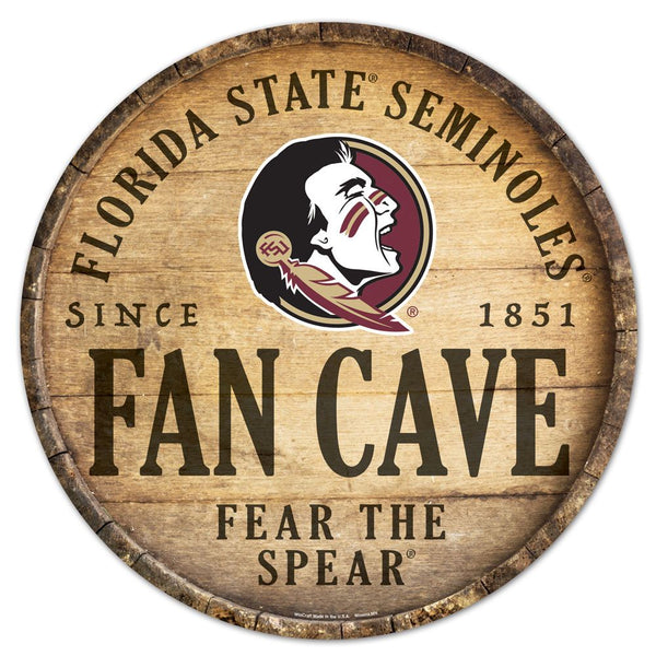 Florida State Seminoles Sign Wood 14 Inch Round Barrel Top Design – Fan ...