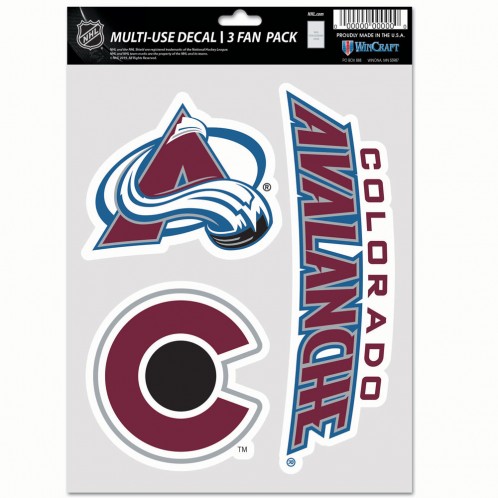 Colorado Avalanche Decal Multi Use Fan 3 Pack Special Order – Fan Shop HQ