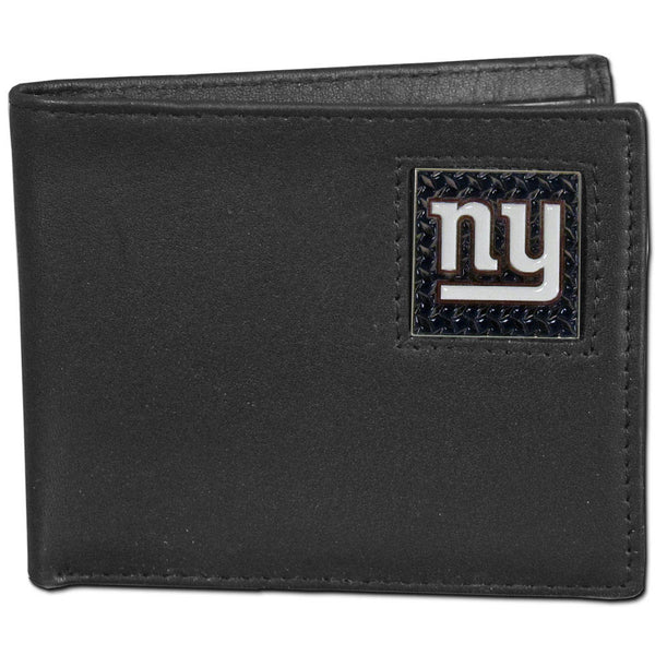 New York Giants Gridiron Leather Bi fold Wallet Packaged in Gift Box ...