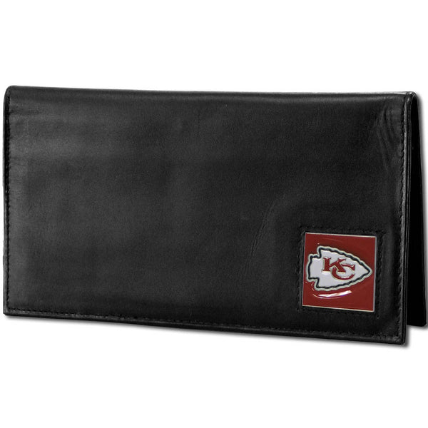 Kansas City Chiefs Deluxe Leather Checkbook Cover – Fan Shop HQ