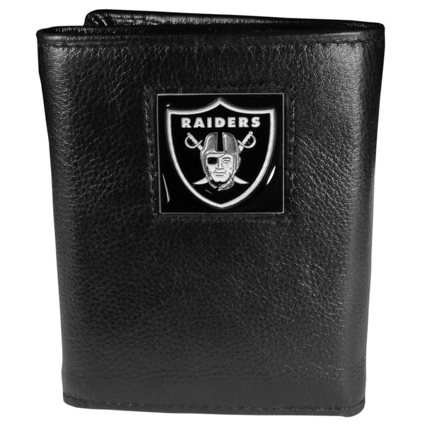 Raiders Deluxe Leather Trifold Wallet – Fan Shop HQ